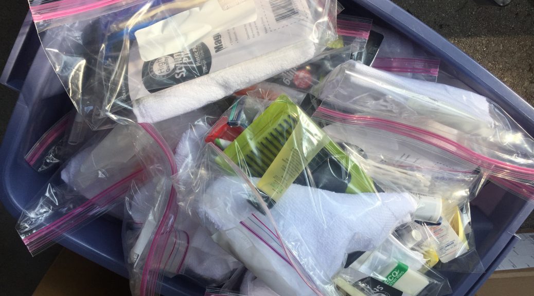 Hygiene Kits for the Homeless: November 4, 2018